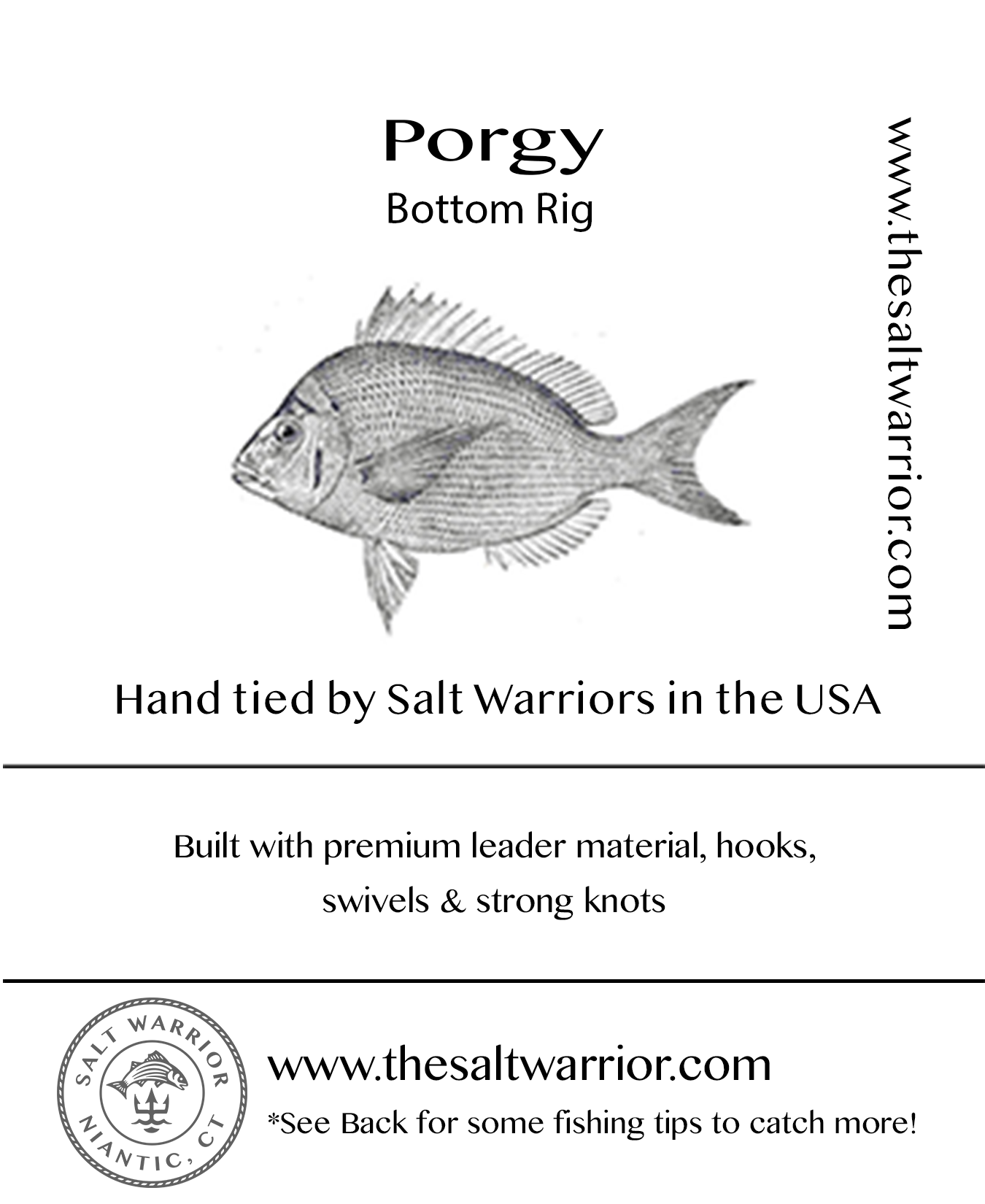 Porgy Rig - Double Hook Style - The Salt Warrior LLC